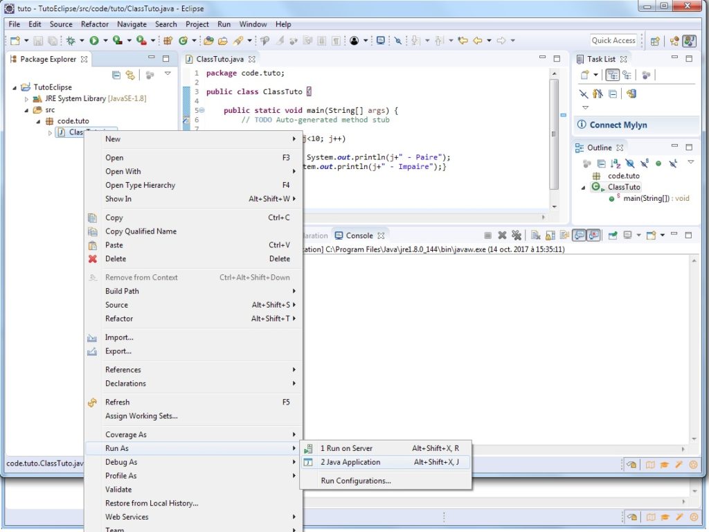 Télécharger et Installer Eclipse IDE - prise en main - MIAFFO.NET
