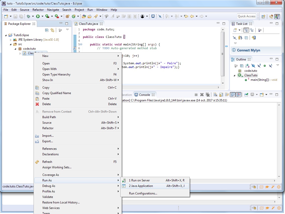 Télécharger et Installer Eclipse IDE - prise en main - MIAFFO.NET