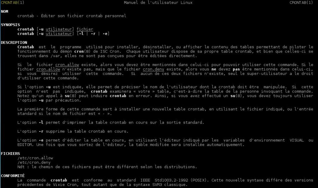 Crontab - Automatisation des tâches sur Linux - MIAFFO.NET