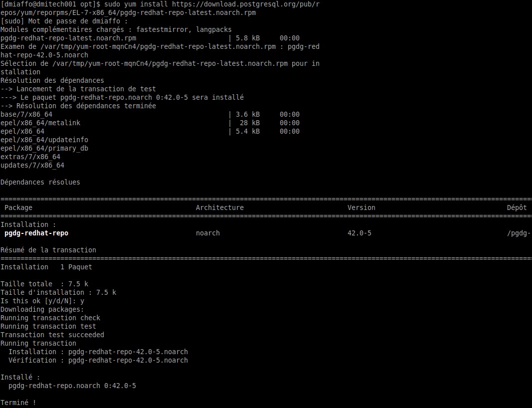 Installer et configurer PostgreSQL 10/11 sur Centos 7 - MIAFFO.NET