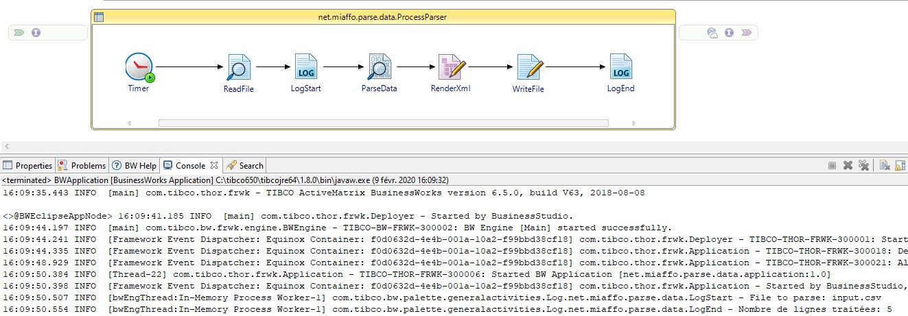 Tibco Bw6 Transformer Un Fichier Csv En Xml Parsedatarenderxml